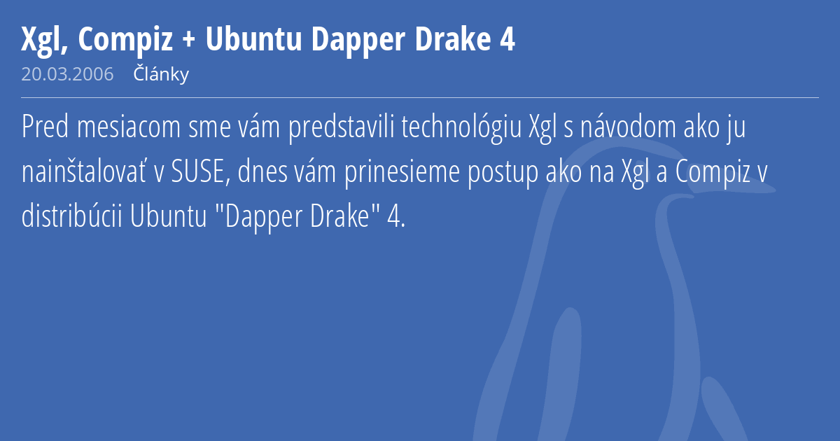 Xgl, Compiz + Ubuntu Dapper Drake 4