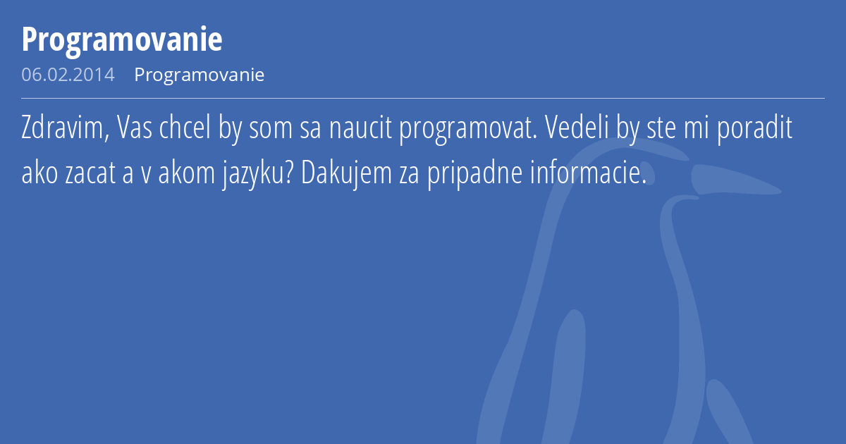 Programovanie