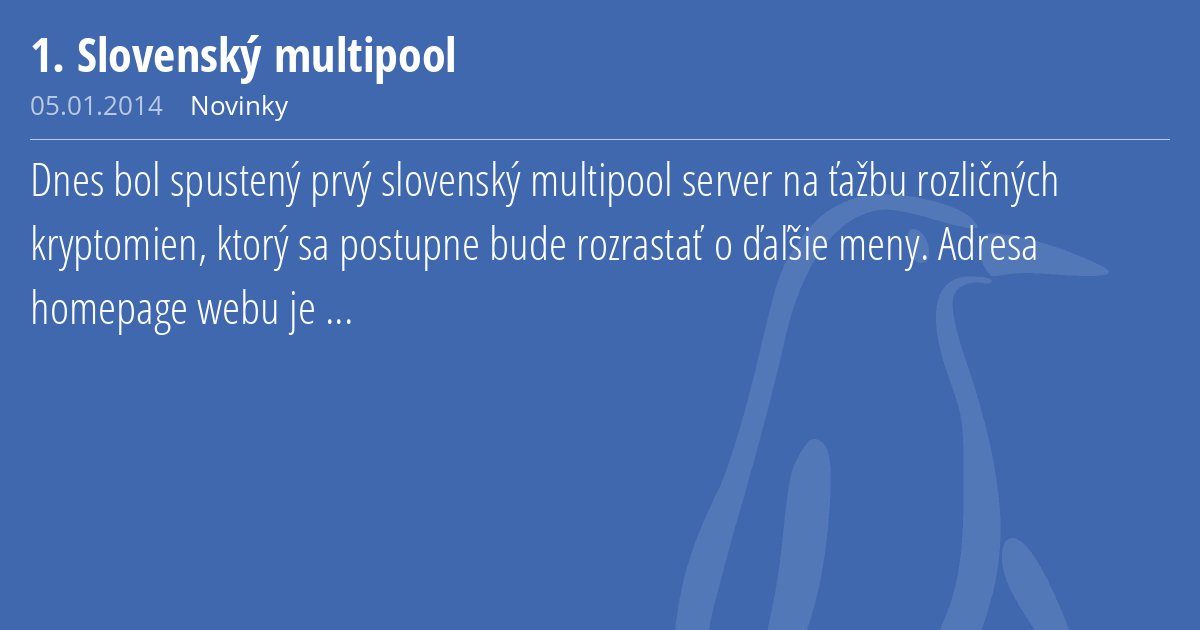 1. Slovenský multipool