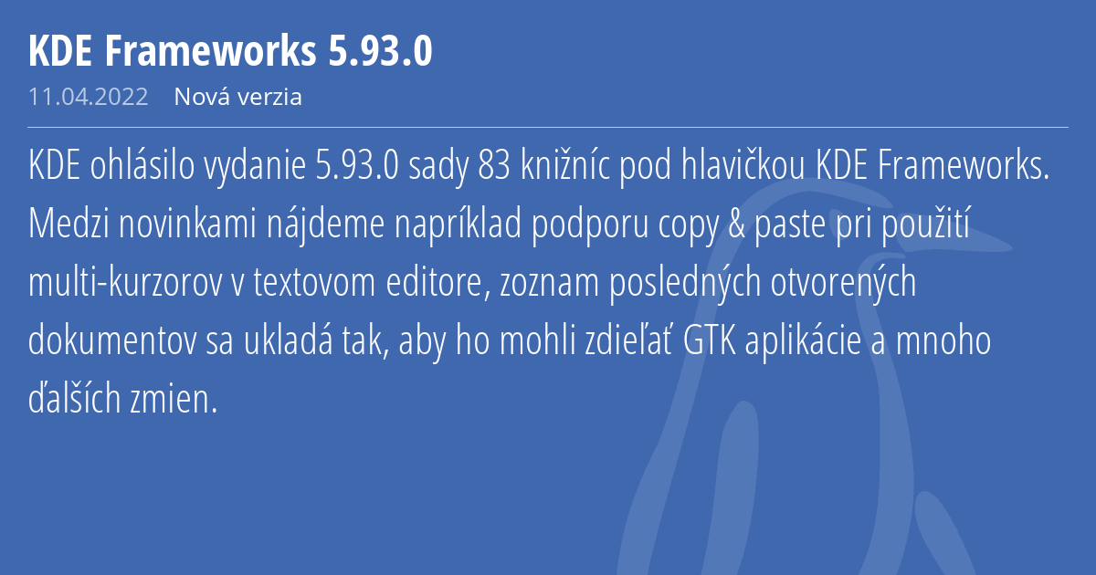 KDE Frameworks 5.93.0