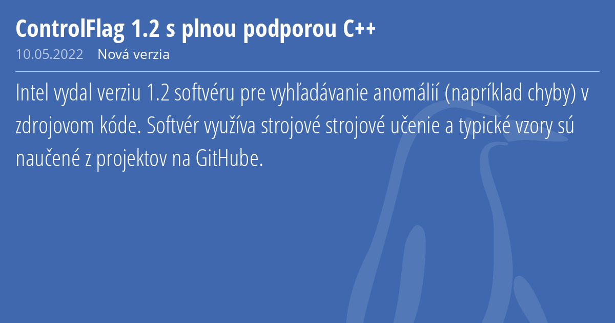 ControlFlag 1.2 s plnou podporou C++