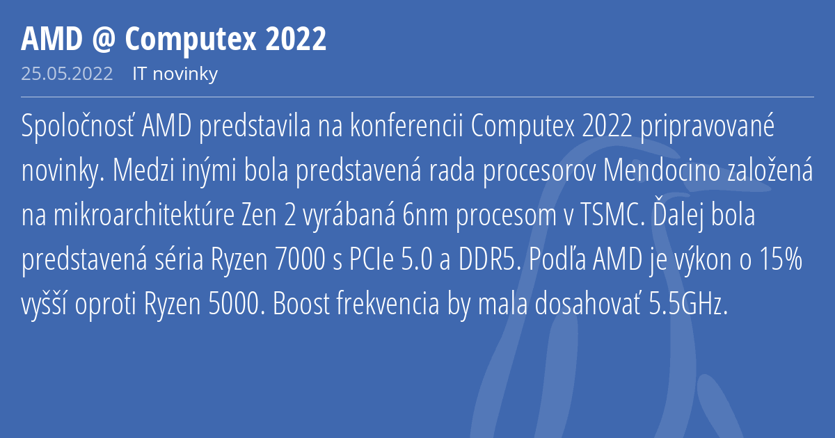 AMD @ Computex 2022