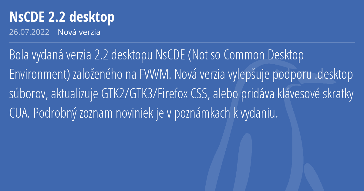 NsCDE 2.2 desktop