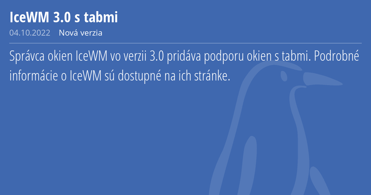IceWM 3.0 s tabmi
