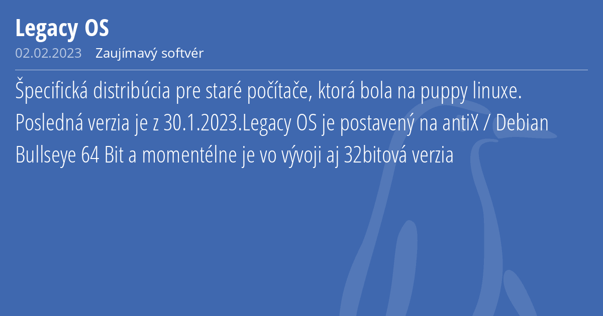 Legacy OS