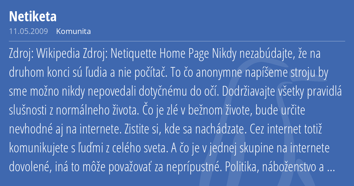 Netiketa
