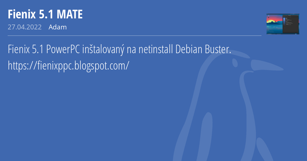 Fienix 5.1 MATE | LinuxOS.sk