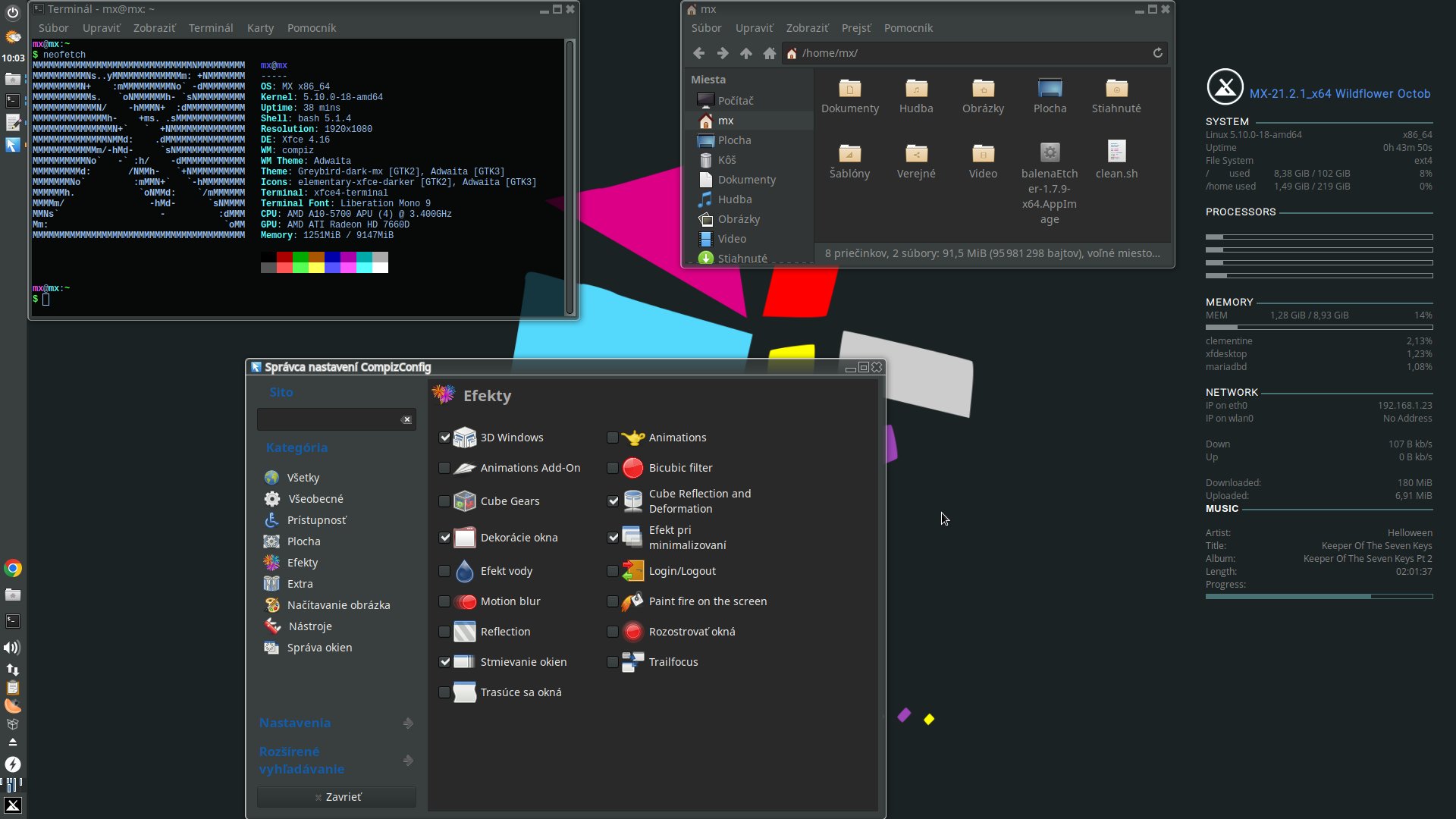 MX 21.2 xfce 4.16 compiz | LinuxOS.sk